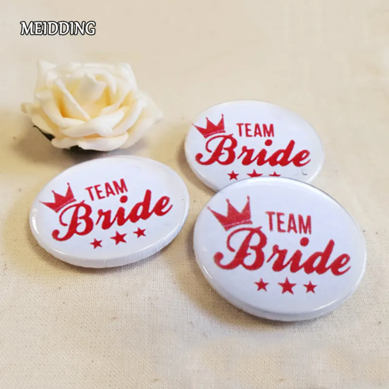MEIDDING 1pcs team bride Badge white Hen Party / Hen Night ...