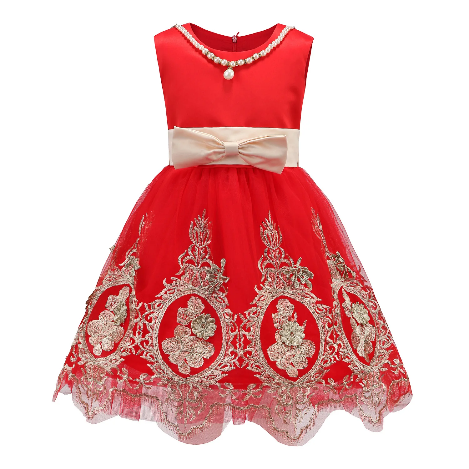 DO DOWER Girls party dresses age 3to12Y children lace embroidery party ...