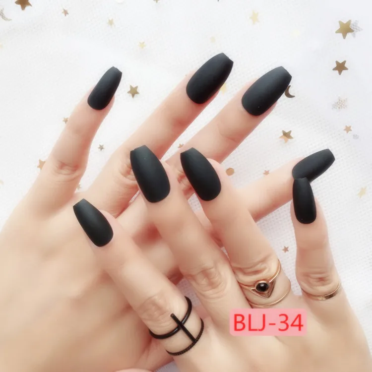 Новинка матовые бордовые накладные ногти серый чистый синий дизайн обнаженные 24 шт