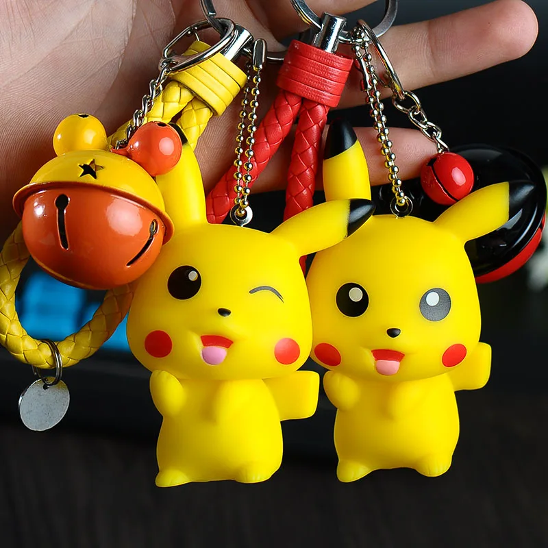 Pokemon Go Monster Pikachu Elf Pocket Kawaii Key Chain With Rope Hat ...