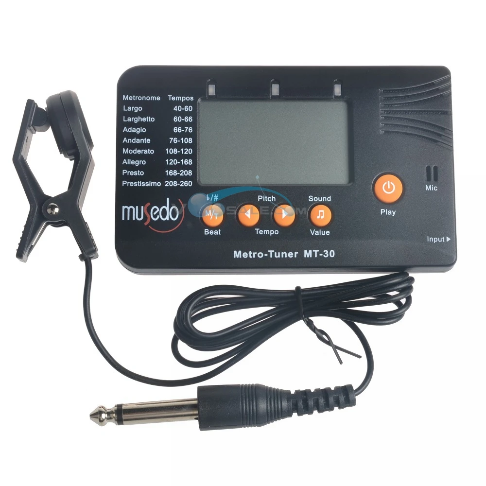 Musedo MT 30 Chromatic Metro Tuner for Guitar/Bass/Ukulele/Violin 3 in 1 Tuner Metronome Tone ...
