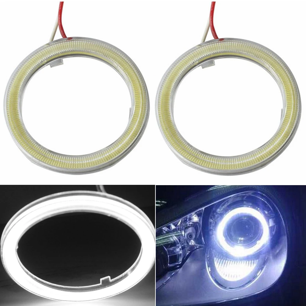 YSY-1Pair-COB-60MM-Angel-Eye-12V-24V-LED-Auto-Halo-Rings-Headlight-Fog ...