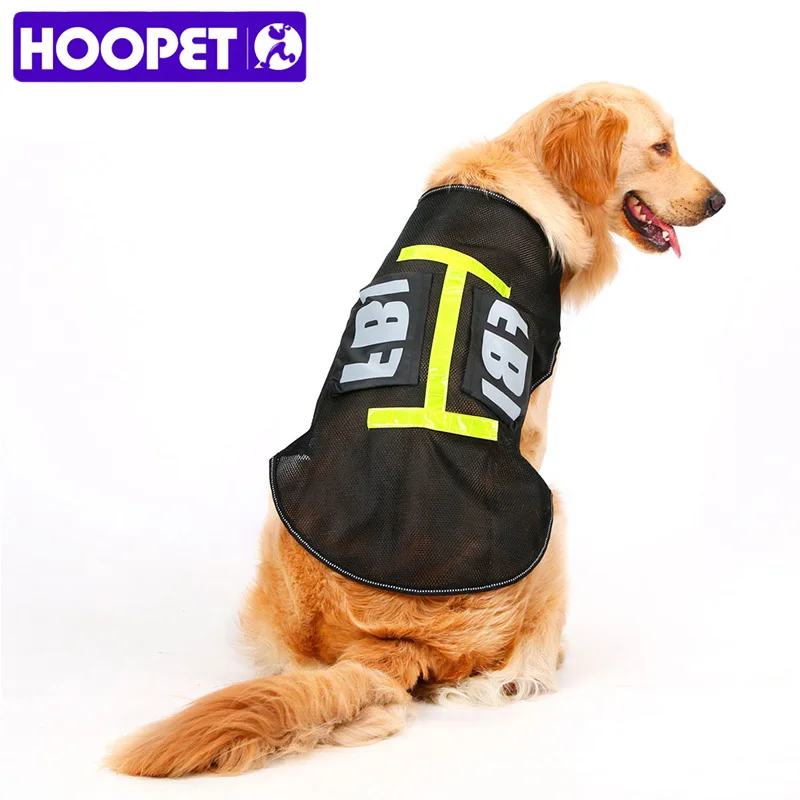 HOOPET FBI Pet Costume for Large Dogs Breathable Mesh Police Dog Vest T ...