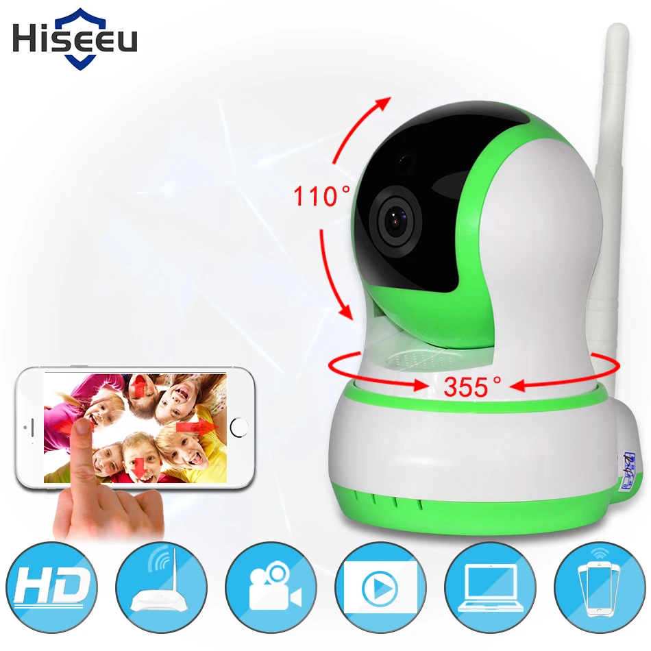FREE SHIPPING IP Camera WiFi Wireless Network HD TF Card Record Network ...