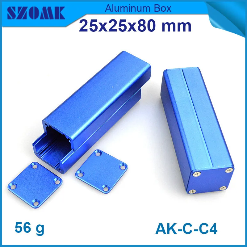 1 Piece Small Aluminium Enclosure Dark Blue Electronic Switch Box For ...
