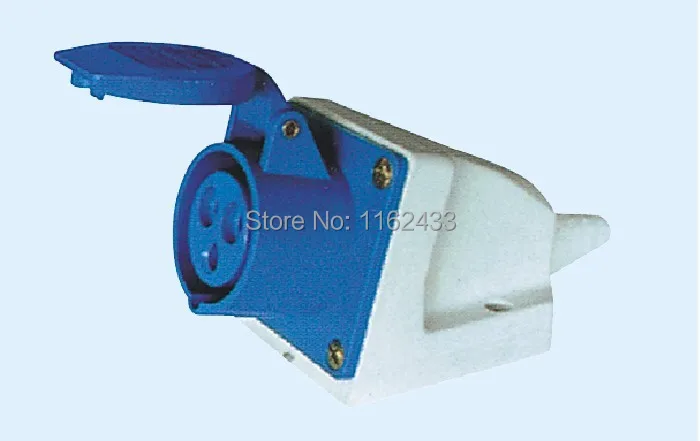 32a 2p E 3 Pin 220-240v Ip44 123l Single Phase Splashproof Industrial ...