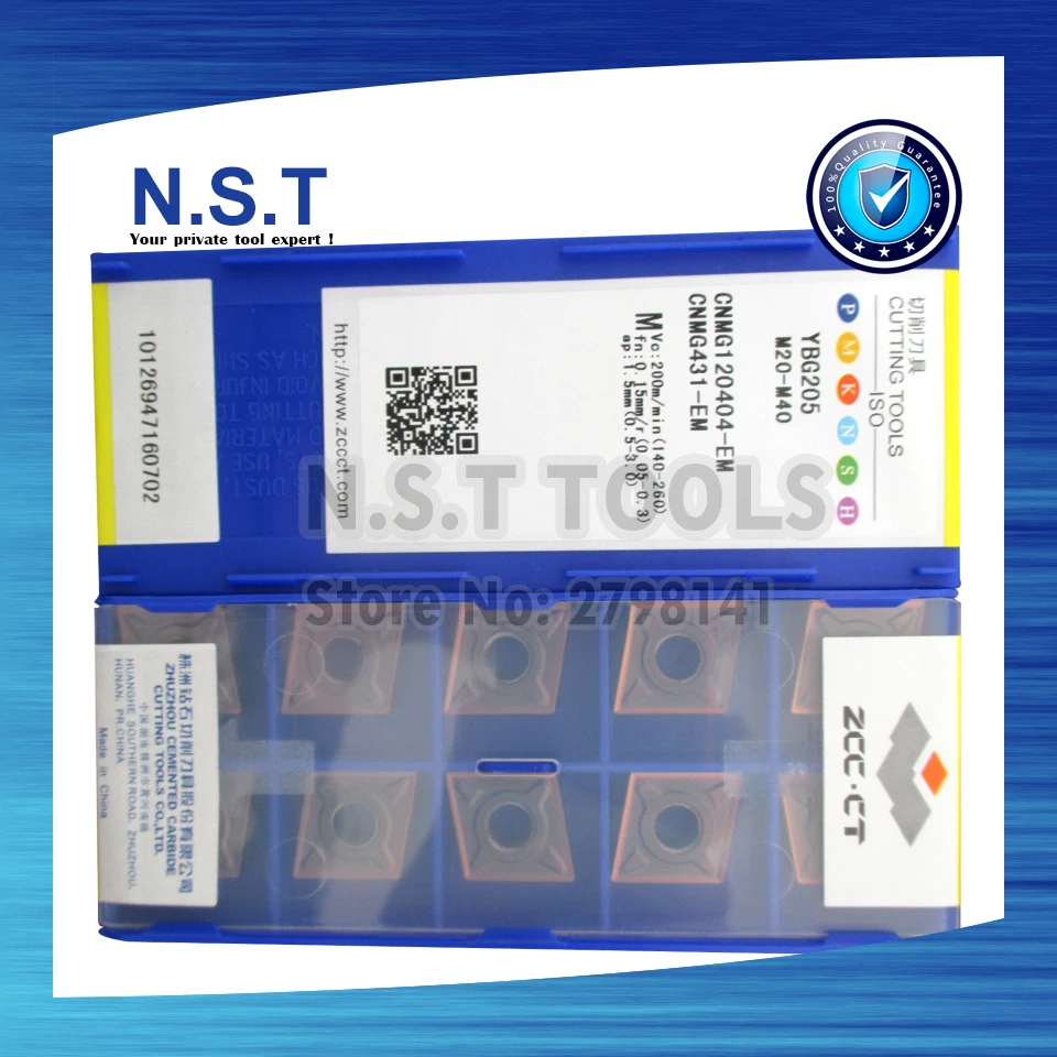 Free Shipping ZCCCT cutting tools CNMG120404 EM YBG205 ZCC insert CNMG ...