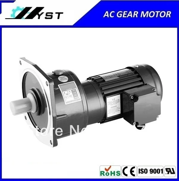 Small Ac Gear Motor 1500w 3 Phase Light Duty Type With Gearbox 3# Ratio ...