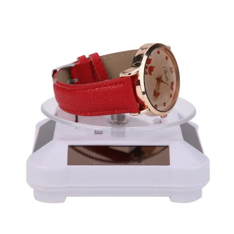 New Watch Rotator Box Solar Showcase 360 Turntable Rotating Glass ...