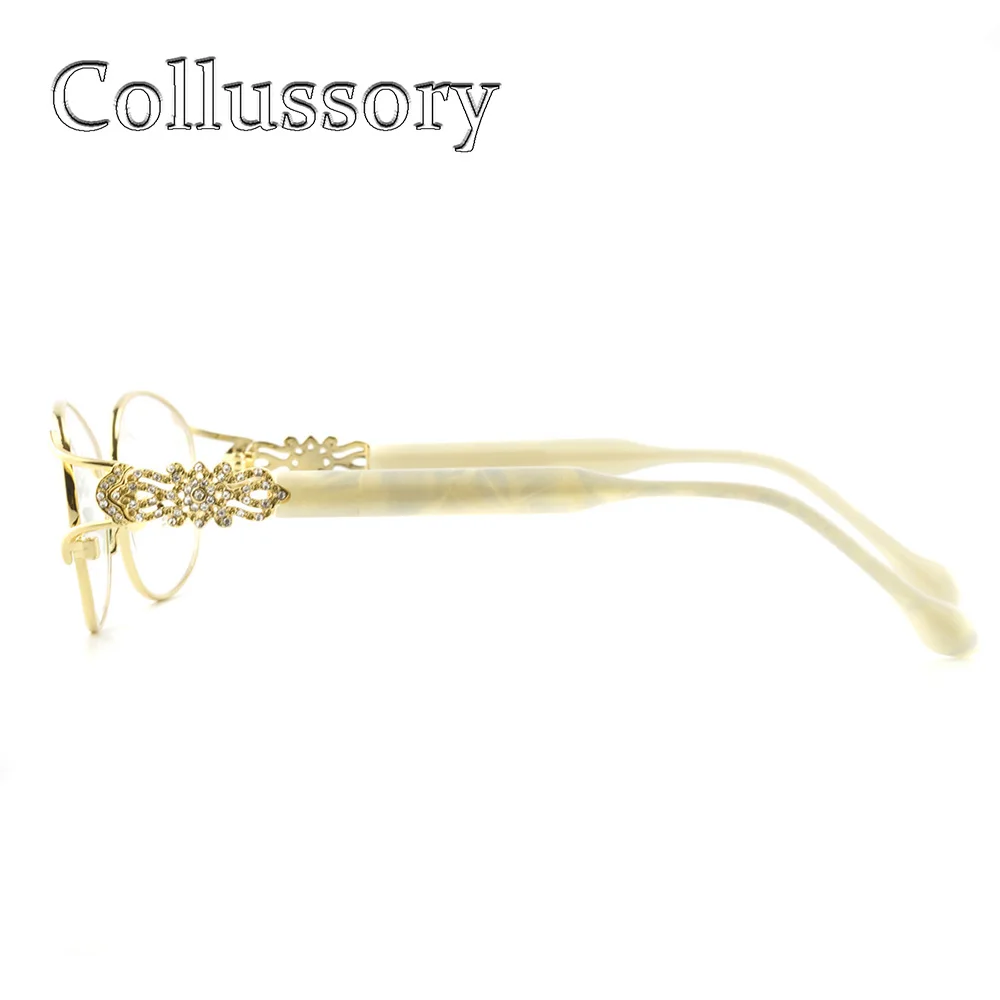 New Luxury Quality Rhinestone Women Prescription Eyeglasses Frames For ...