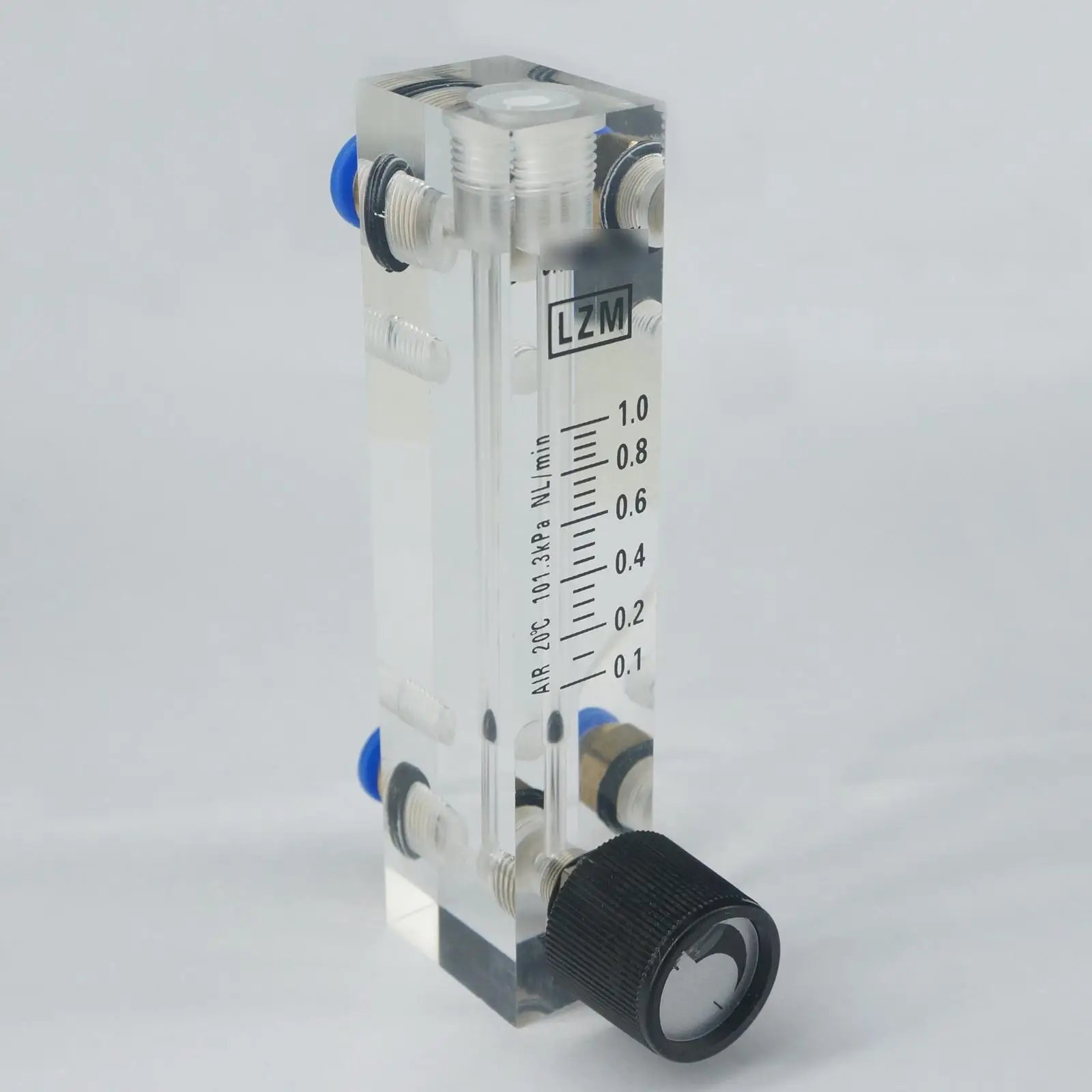 0.1 1LPM LZM 6T Acrylic Panel Type Air Nitrogen Flowmeter Rotameter ...