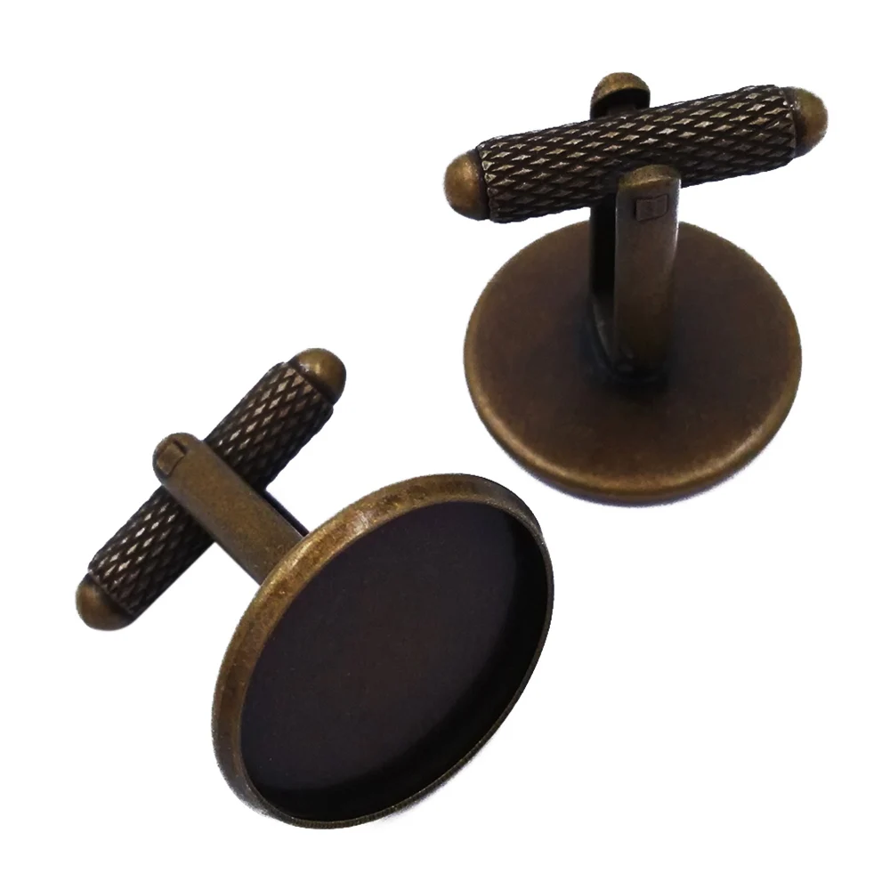 Antique Bronze 12mm 14mm 16mm 18mm 20mm Copper French Cufflinks ...