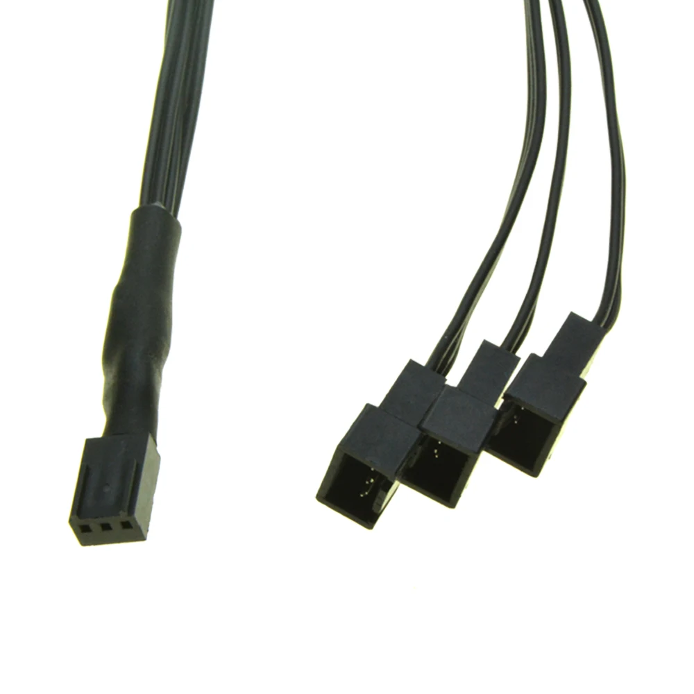 12V 3Pin Fan PWM 1 to 3 way Power supply Extension Cable Y Splitter ...