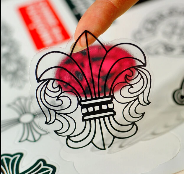 Customized/custom logo print transparent pvc printed sticker clear/see ...