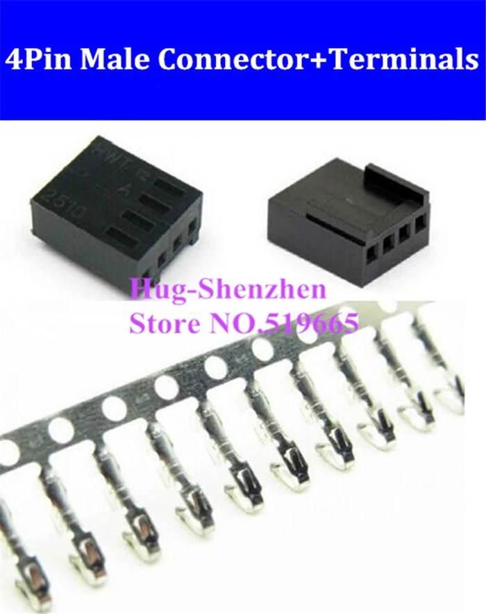 Factory Price 4pin 4 Pin Pwm Fan Male Connector Shell Housing With ...