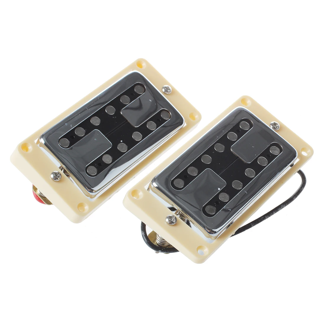 Chrome Neck And Bridge Humbucker Pickups w/ Cream Frame|humbucker ...