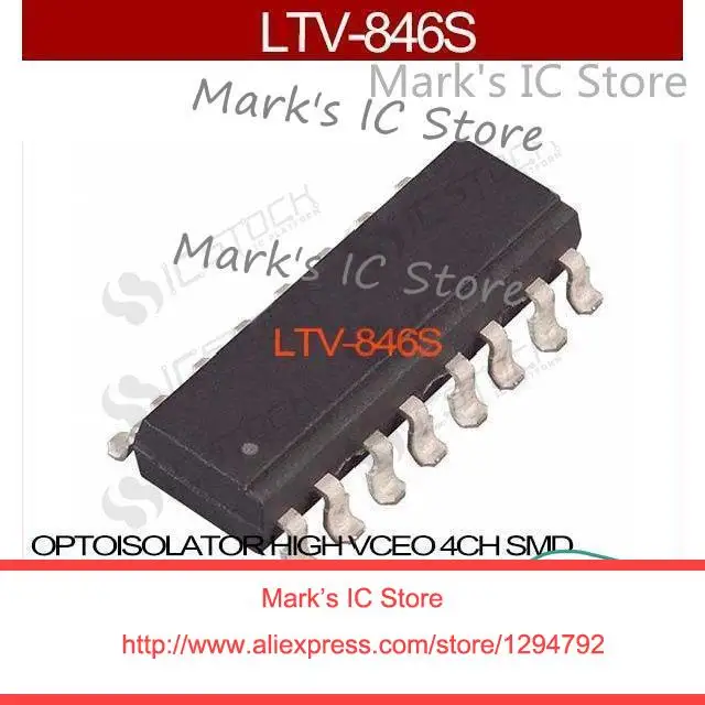 LTV 846S OPTOISOLATOR HIGH VCEO 4CH SMD LTV 846S 846 LTV|smd gu10|smd resistorsmd meaning ...