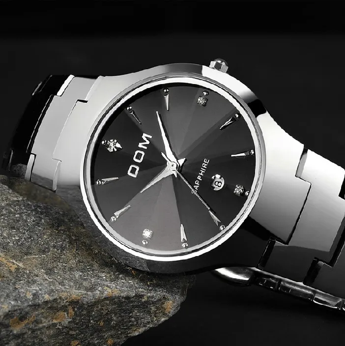 HK Brand DOM Tungsten Carbide Quartz Watch for Men Free Shipping Men's ... HK Brand DOM Tungsten Carbide Quartz Watch for Men Free Shipping Men's ...