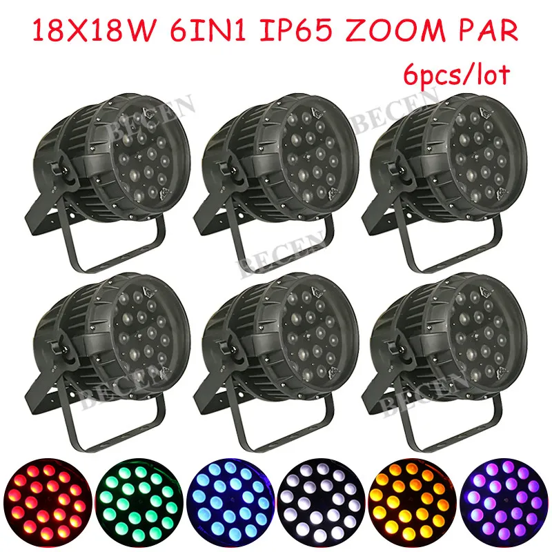 Waterproof 18x6in1 Led Zoom Par Light 18x18w RGBWA UV zoom par stage ...