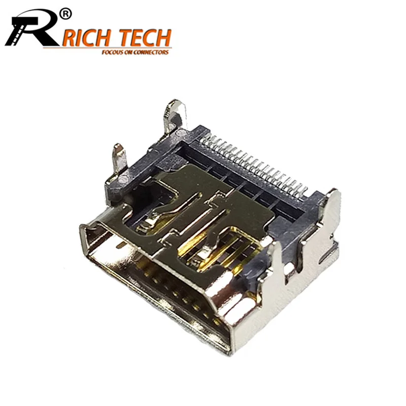 20pcs/lot HDMI PCB Connector 19 Pin HDMI Female Jack Socket SMT ...