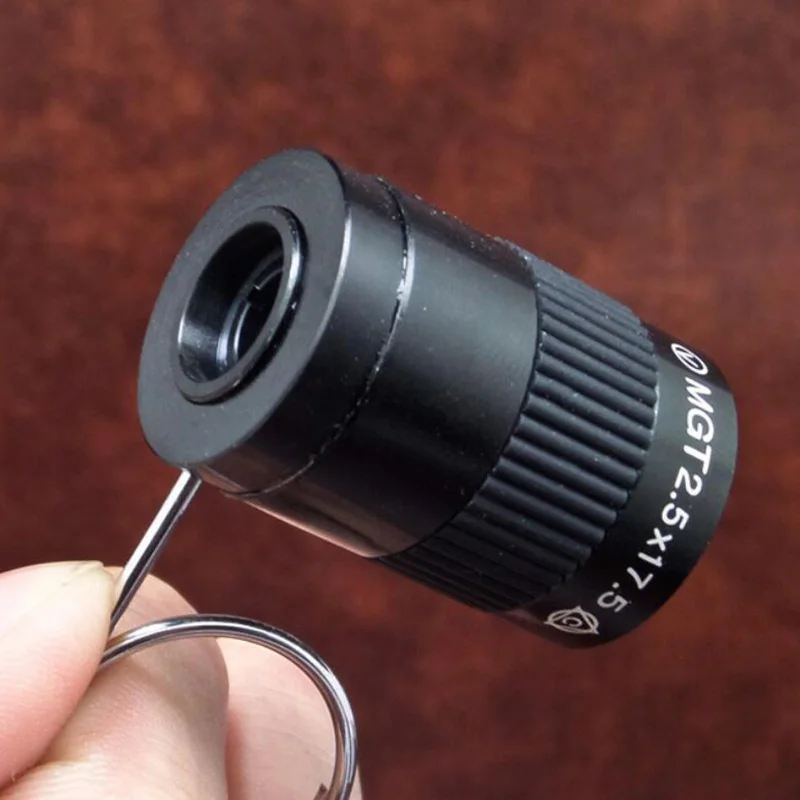 Mini Thumb Ring 2.5x17.5 Adjustable Focal Pocket Size Monocular Optical ...