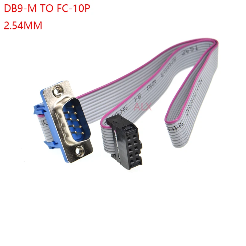 2PCS 30CM DB9 MALE to FC 10P FEMALE CABLE rs232 serial port connector ...
