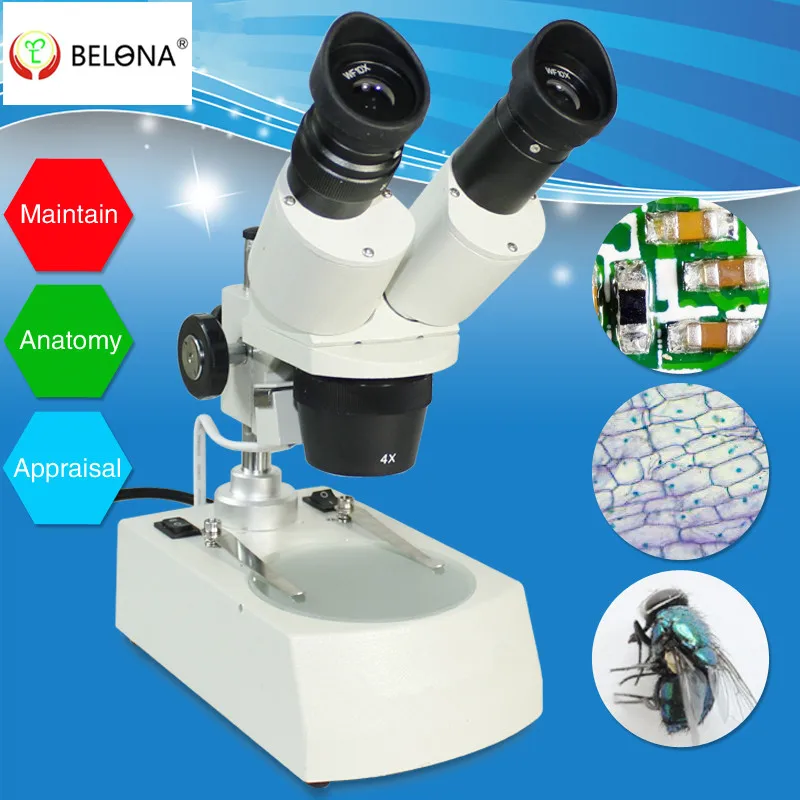 Top Quality 20 40X Industrial Binocular Stereo Microscope with Light ...