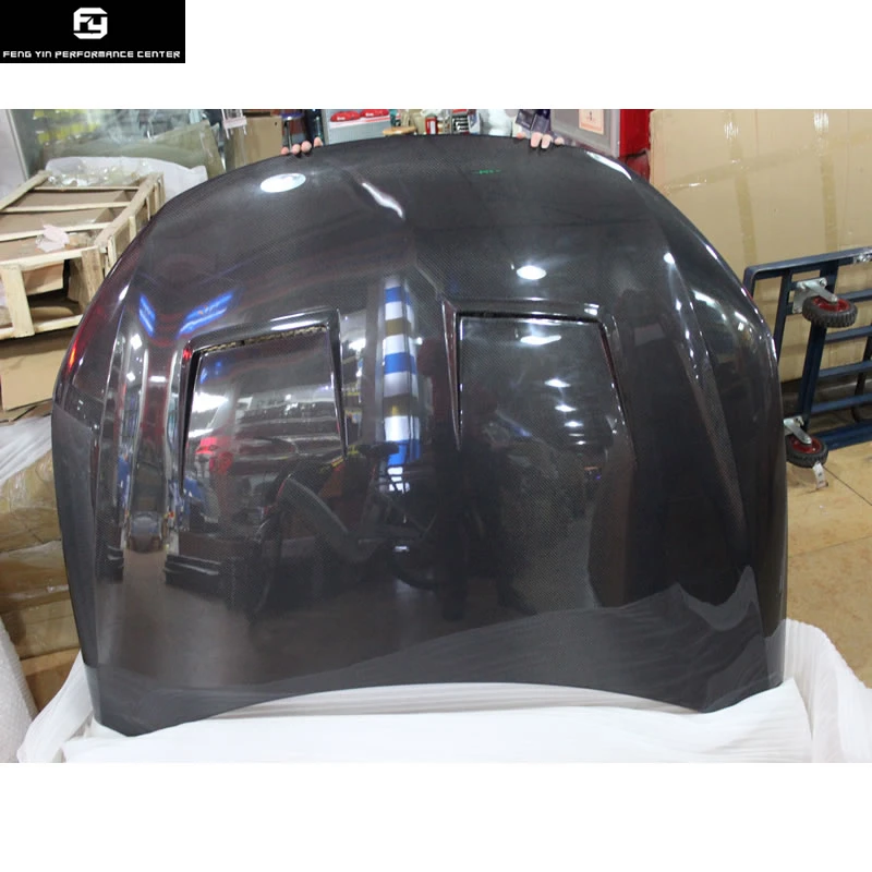 Carbon Fiber R style Front Engine Hood Bonnets Covers for Volkswagen VW ...