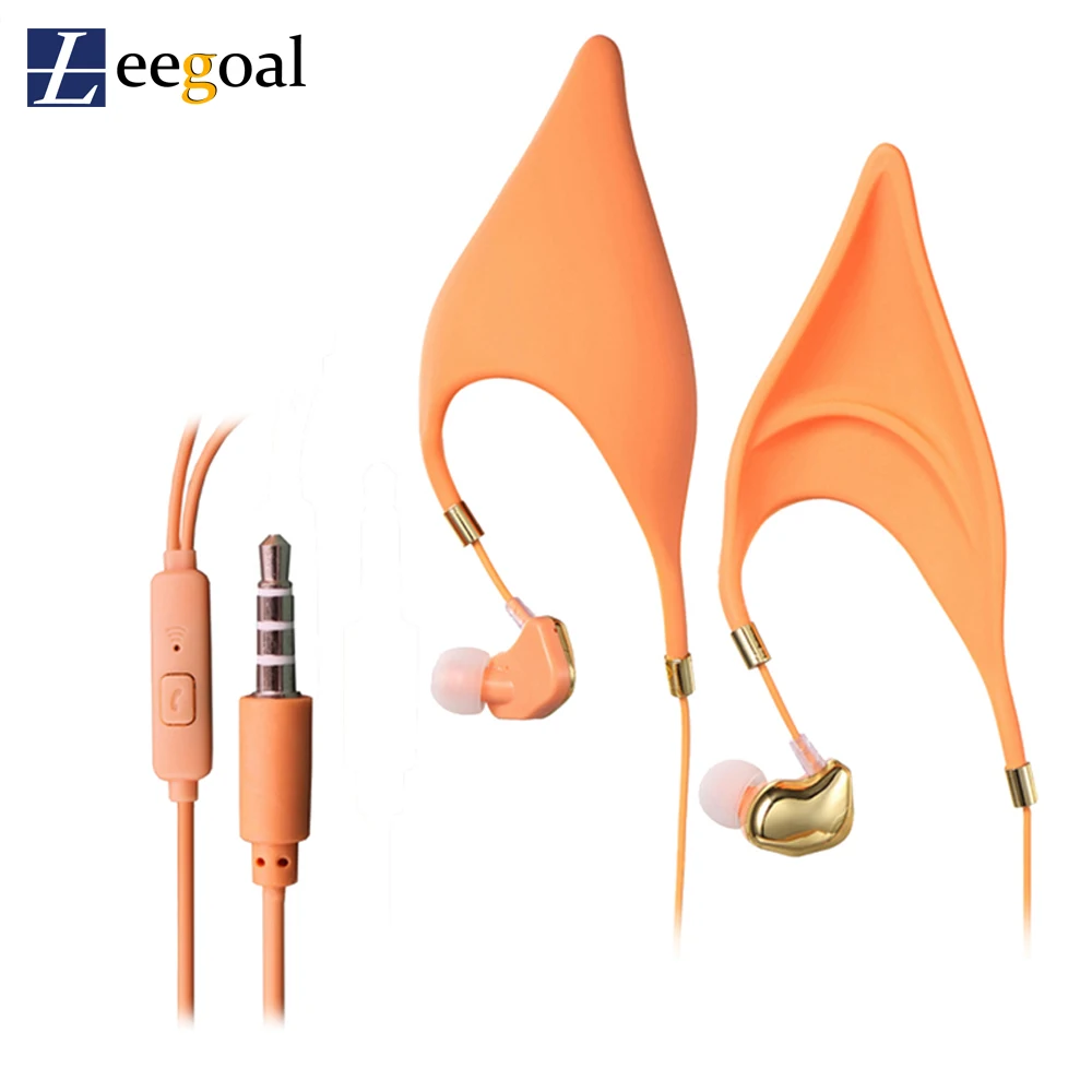 Wired Cute Elf Earphone With Mic 3.5mm Cosplay Elf Ear Shape In Ear ...