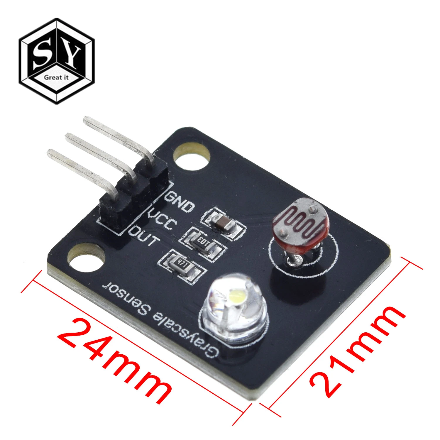 Photosensitive resistor Light Sensor Analog Grayscale Sensor Electronic ...