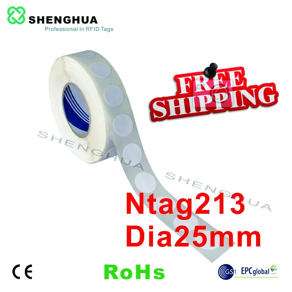 10pcs/pack 13.56MHz Round Dia 25mm NFC label for Smartphone nfc reader ...