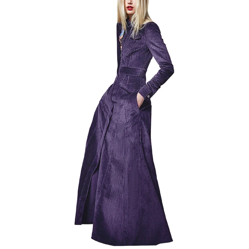 HAMALIEL Runway Designer Winter Women Windbreaker Fashion Violet ...