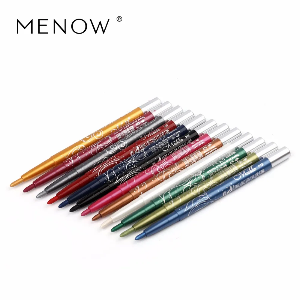Menow Brand Eye Makeup 12Color/Set Waterproof Eyeliner Pencil Lipliner ...