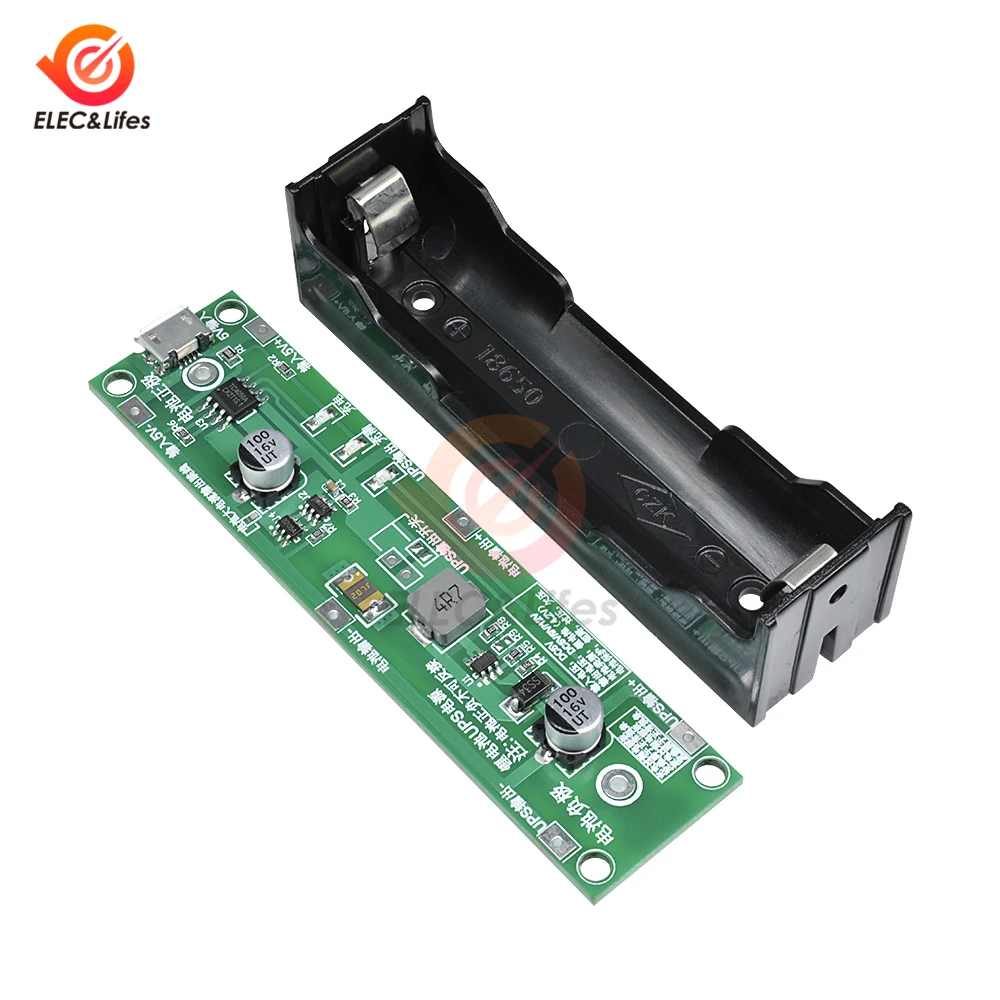 5V 18650 Lithium Battery Charger Step UP Boost Module Micro USB ...