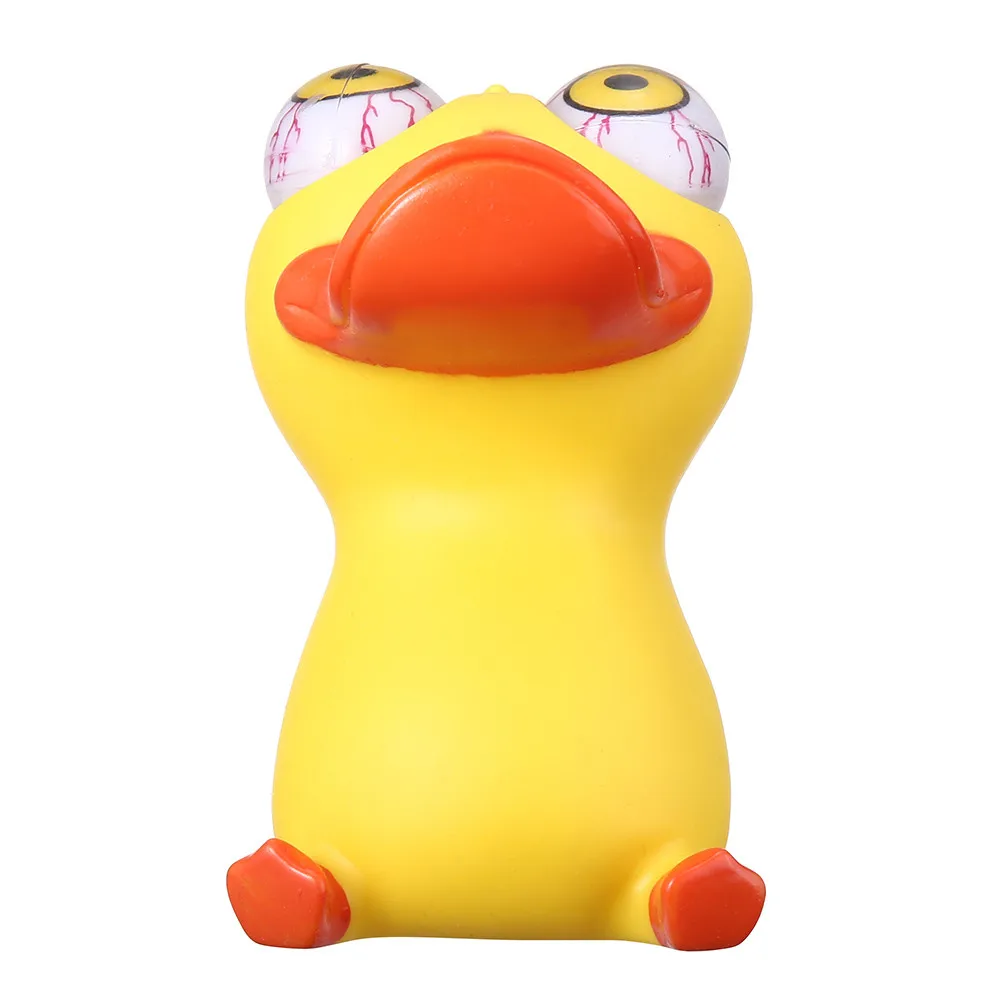Squishy Toys Novelty Pop Out Eyes Yellow Duck Stress Reliever Adorable ...