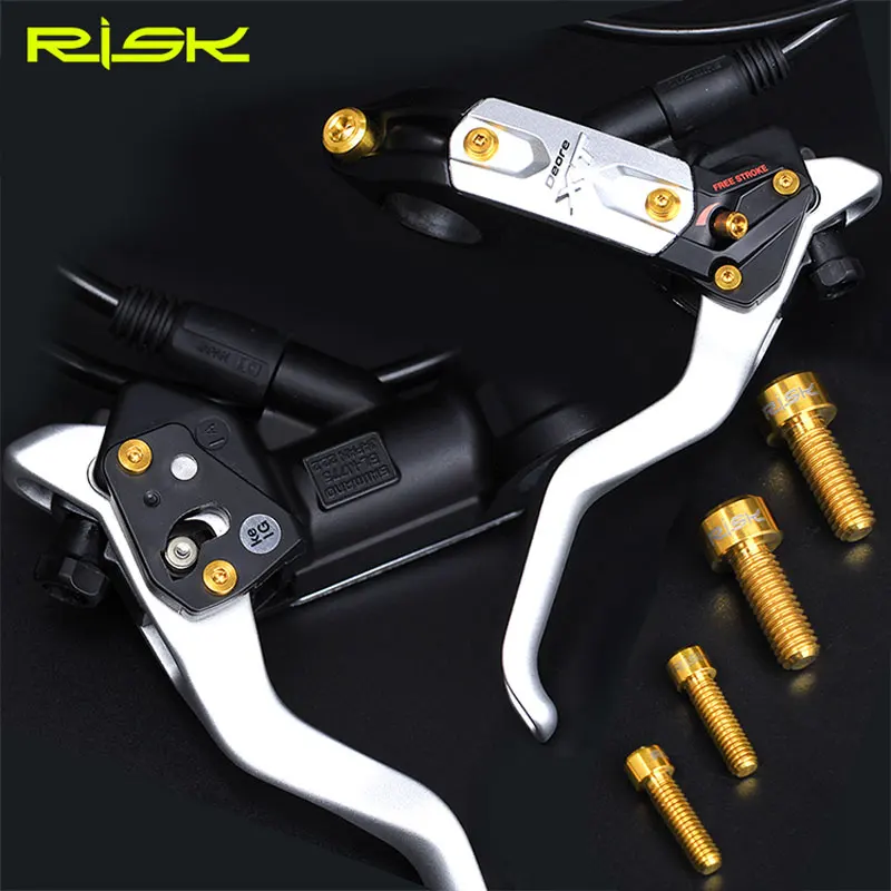 RISK 20pcs/set Mountain Bike Brake Handle Lever Screw Titanium MTB ...