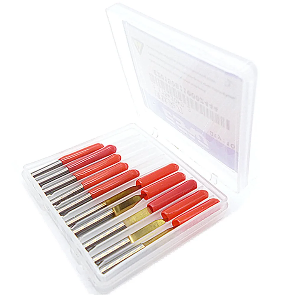 10pcs TiN Coated Carbide Pcb Cutters Engraving Cnc Router Bits 30 ...