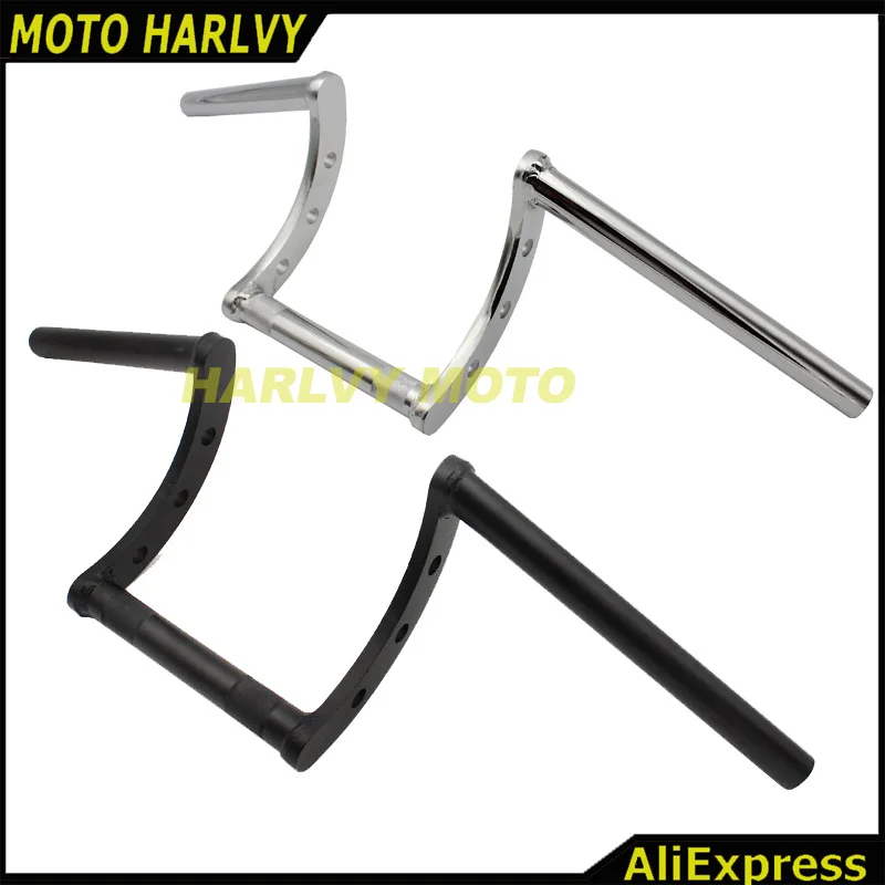 chrome/BLACK Custom1" 25mm or 7/8'' 22mm Z Bar Pullback Motorcycle ...