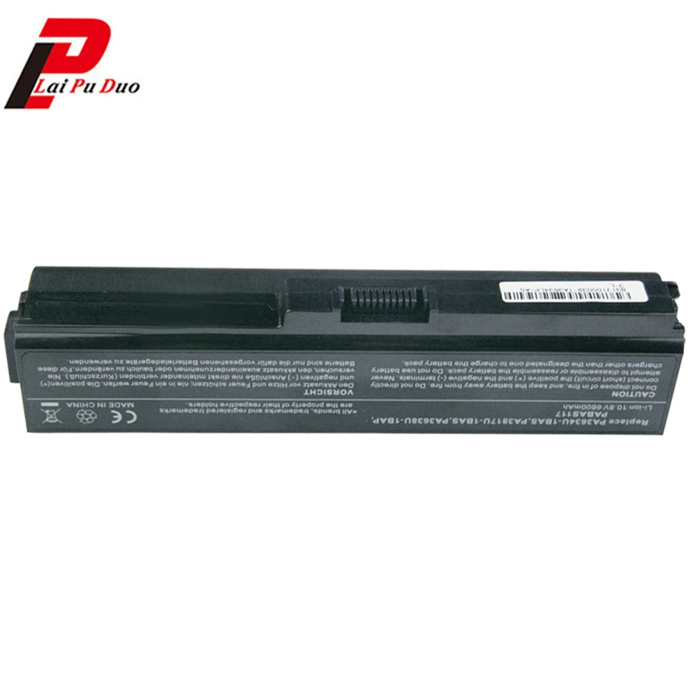 9cells 6600mah Laptop Battery for Toshiba l600 L630 L650 L700 L650 L700 ...
