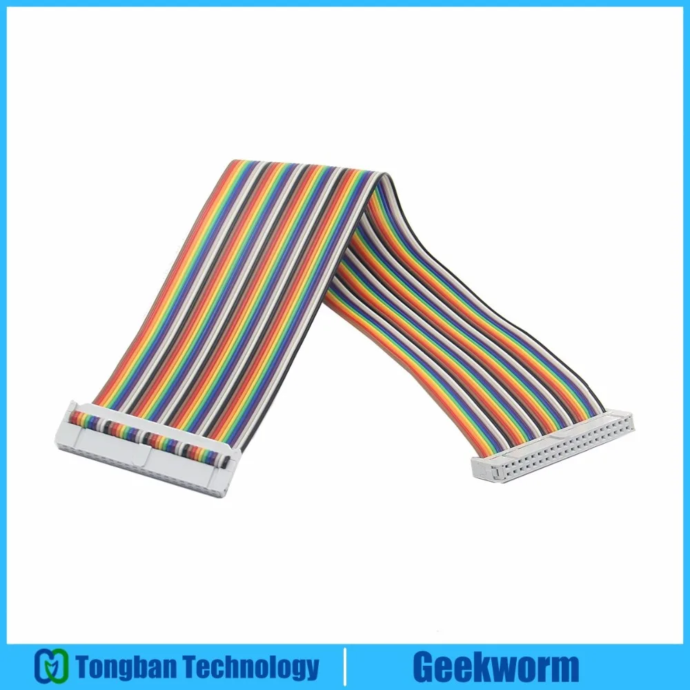 Raspberry pi 3 40 Pin Flat Ribbon Cable (30 cm) / GPIO Cable / for ...
