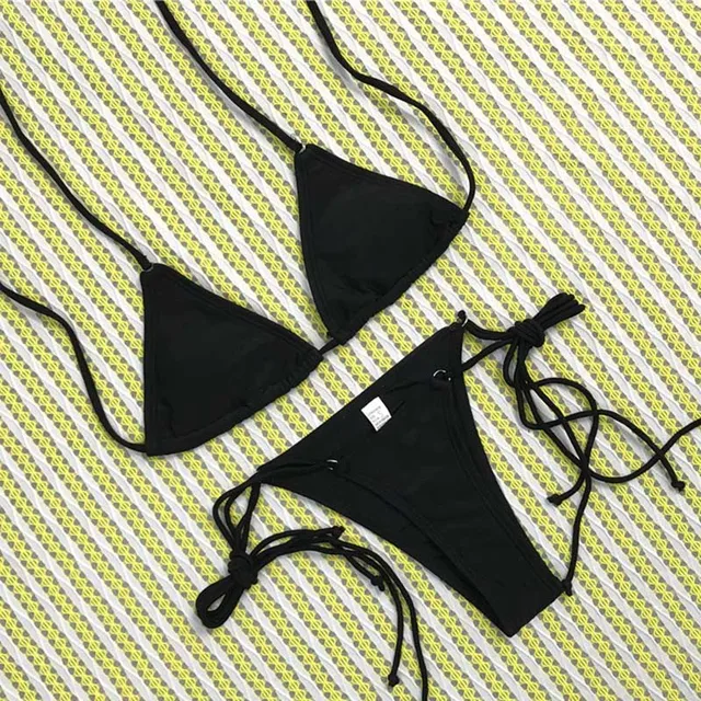 Buy New Bikinis Women Thong Swimwear 2018 Triangle