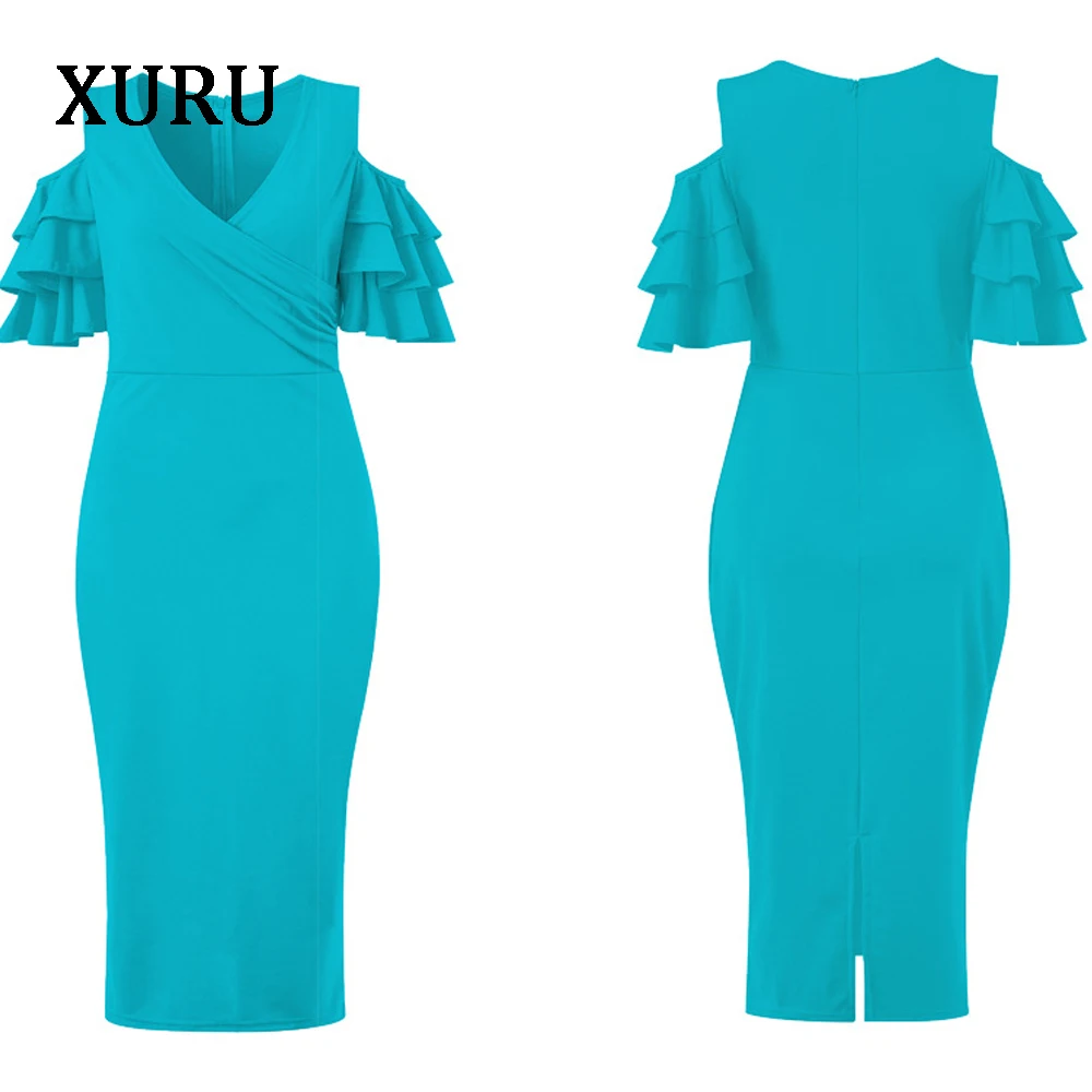 XURU белое, черное, розовое, желтое платье с открытыми плечами ...