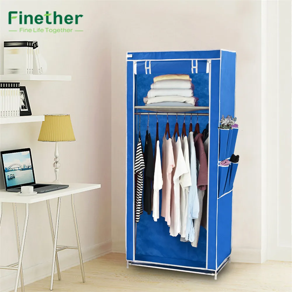 Finether Non Woven Fabric Single Wardrobe Portable Wardrobe Storage ...