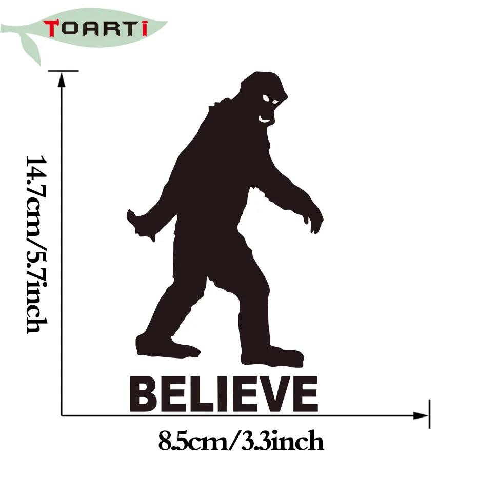 Bigfoot Believe Vinyl Decal Sticker Car Window Wall Bumper Sasquatch ...
