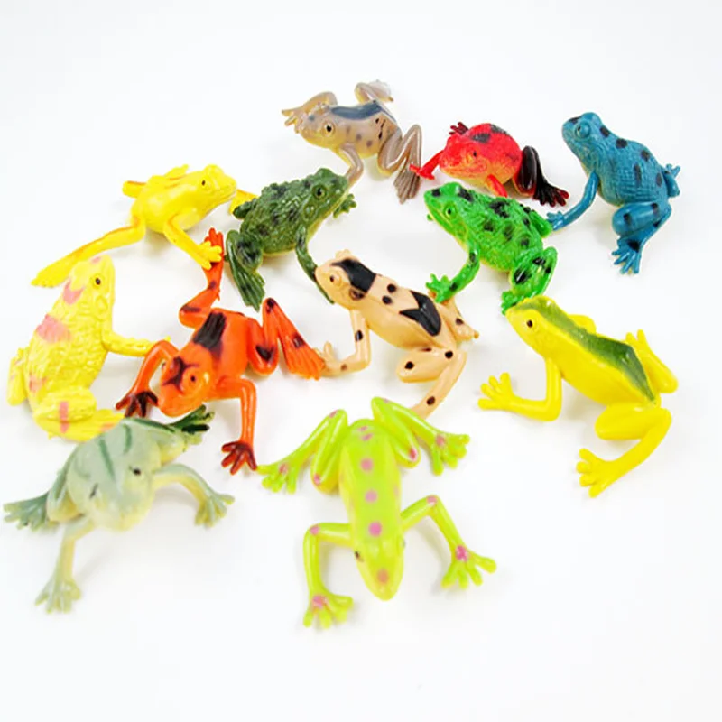12 Pcs/set Cute creativity simulation Frogs Model Action Toy Figures ...