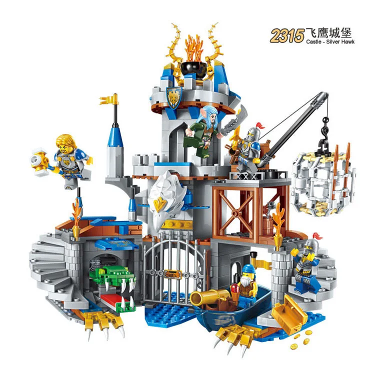 Models building toy 2315 War of Glory Castle Knights Sliver Hawk Castle ...