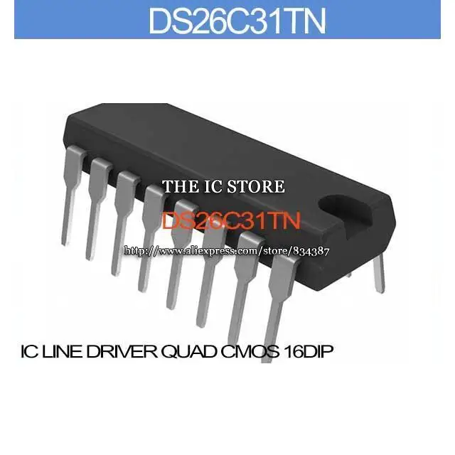 DS26C31TN IC 라인 드라이버 QUAD CMOS 16DIP DS26C31T 26C3 DS26C3 26C31 DS26C 26C31T|quad|quad midiquad ...