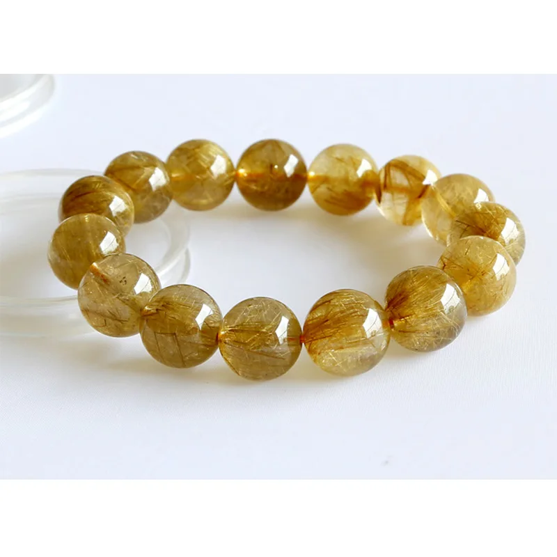 Wholesale Genuine Yellow Needle Gold Rutile Quartz Men s Bracelet Round wholesale-genuine-yellow-needle-gold-rutile-quartz-men-s-bracelet-round