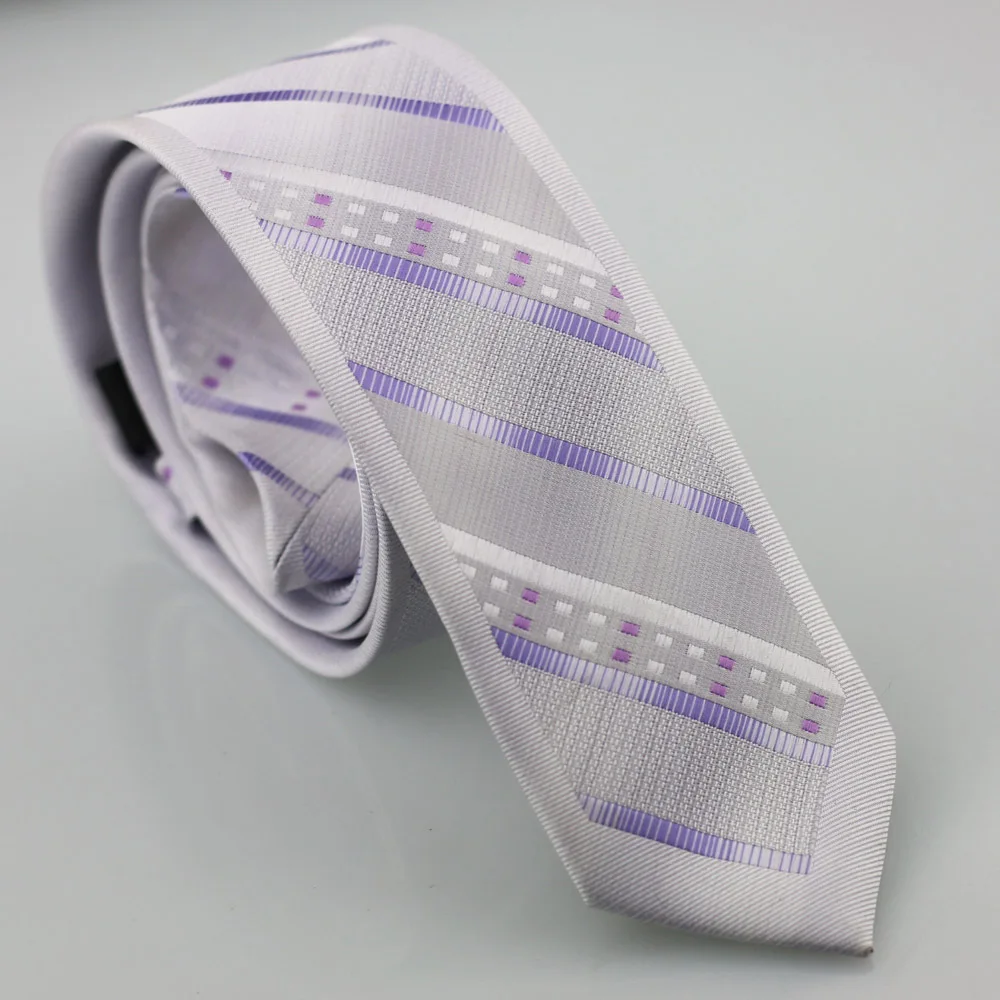 YIBEI Corbata de Coachella plateada con rayas diagonales plateadas y ...