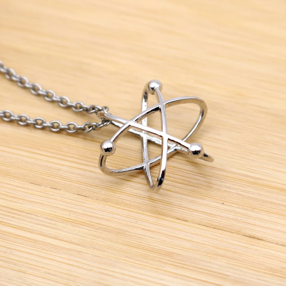 Atom-shaped Pendant Unisex Necklace